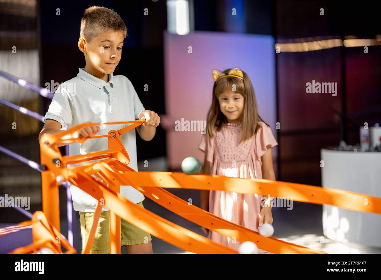 Kids visit a science museum Stock Photo - Alamy