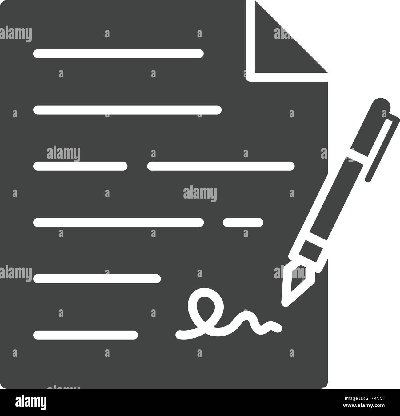 Contract icon vector image Stock Vector Image & Art - Alamy