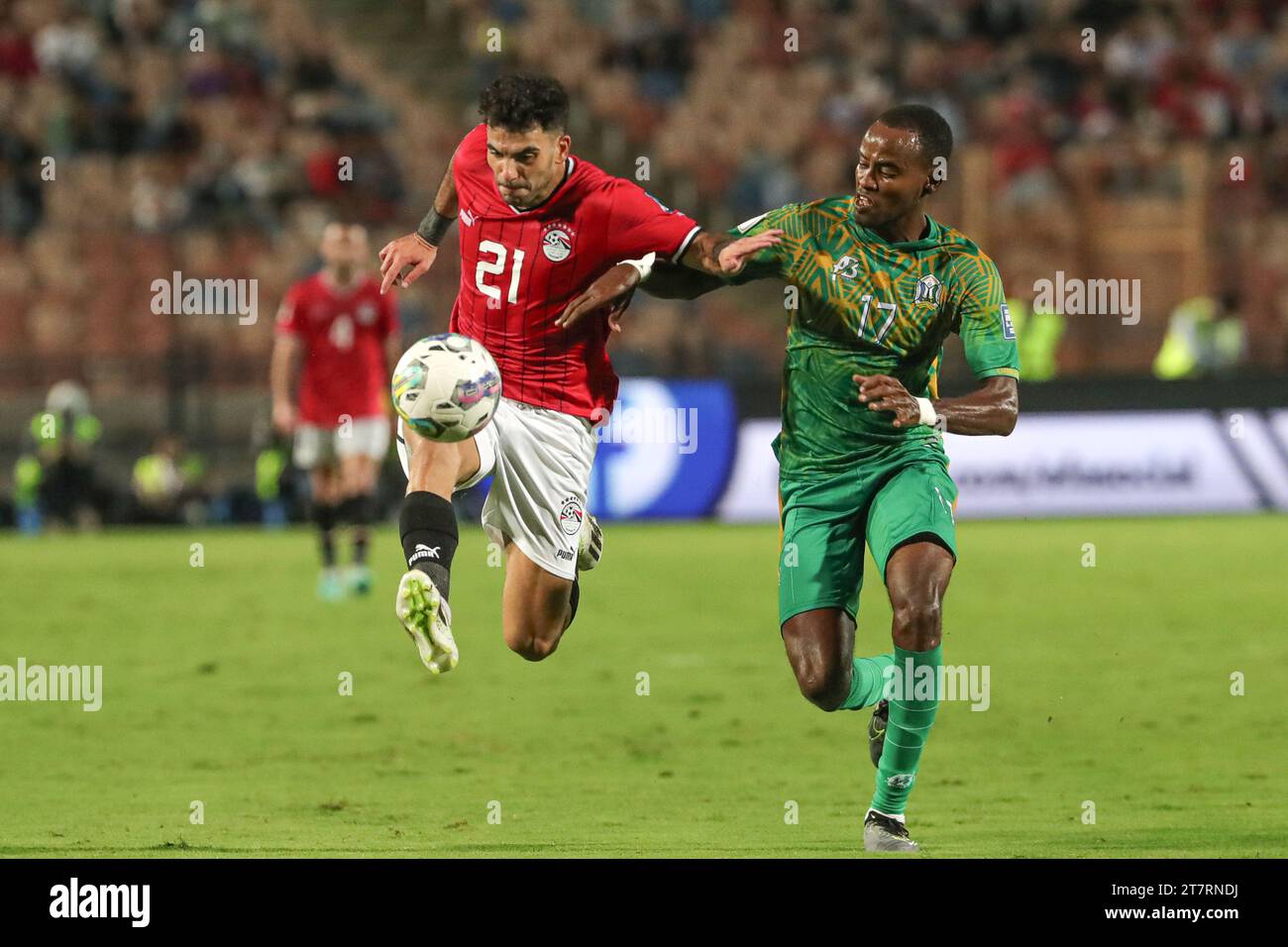 Cairo, Egypt. 16th Nov, 2023. Sayed Ahmed (L) of Egypt competes with ...