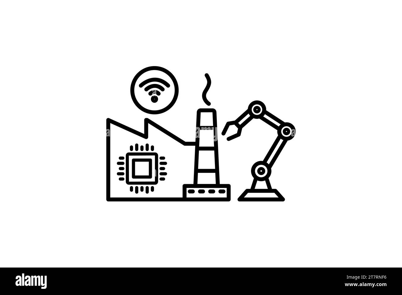 smart factory icon. smart technology for automation, efficiency and real-time monitoring in ...