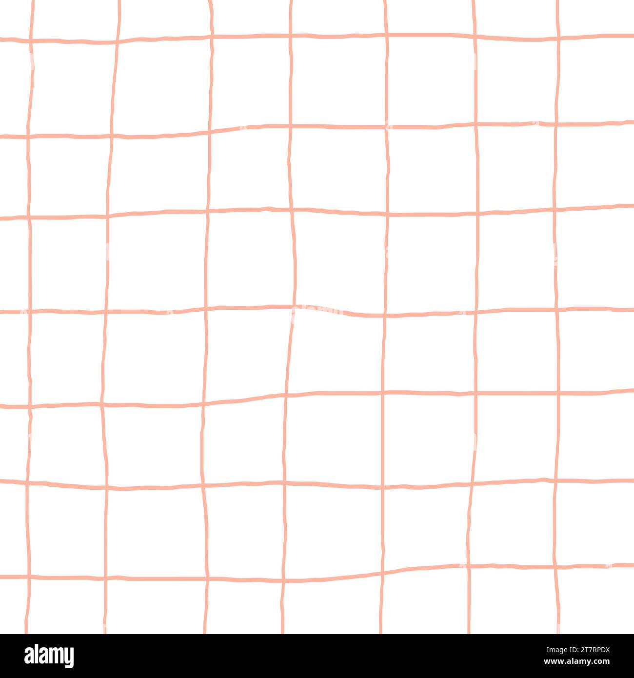 Hand Drawn pink white plaid with simple Vector Pattern. Doodle ...