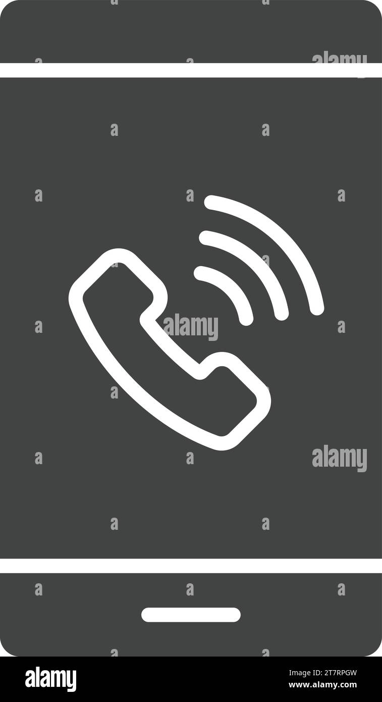 Calling line icon outline Cut Out Stock Images & Pictures - Alamy