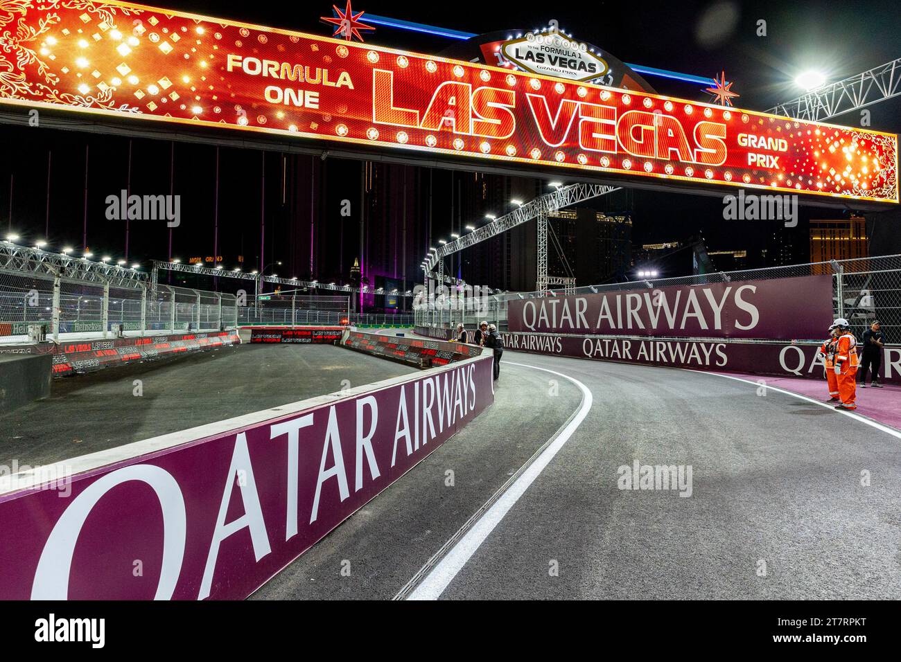 Las Vegas, USA. 16th Nov, 2023. The F1 race track is ready for action ...