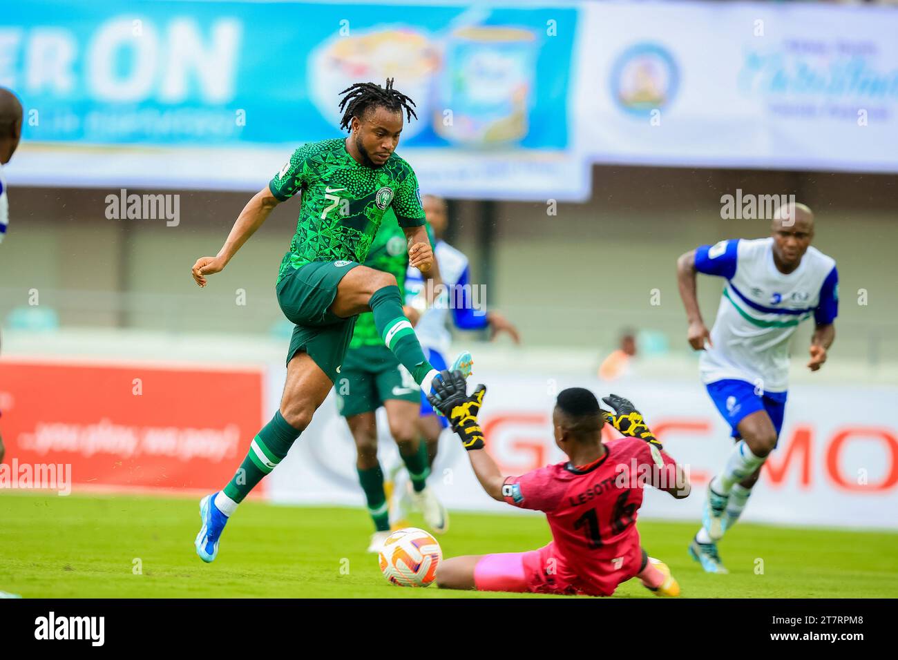Akwa Ibom State, Nigeria. 16 nov 2023. Nigeria vs Lesotho. Ademola ...