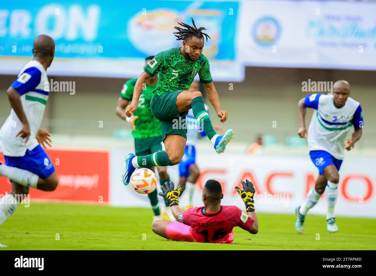 Akwa Ibom State, Nigeria. 16 nov 2023. Nigeria vs Lesotho. Ademola ...