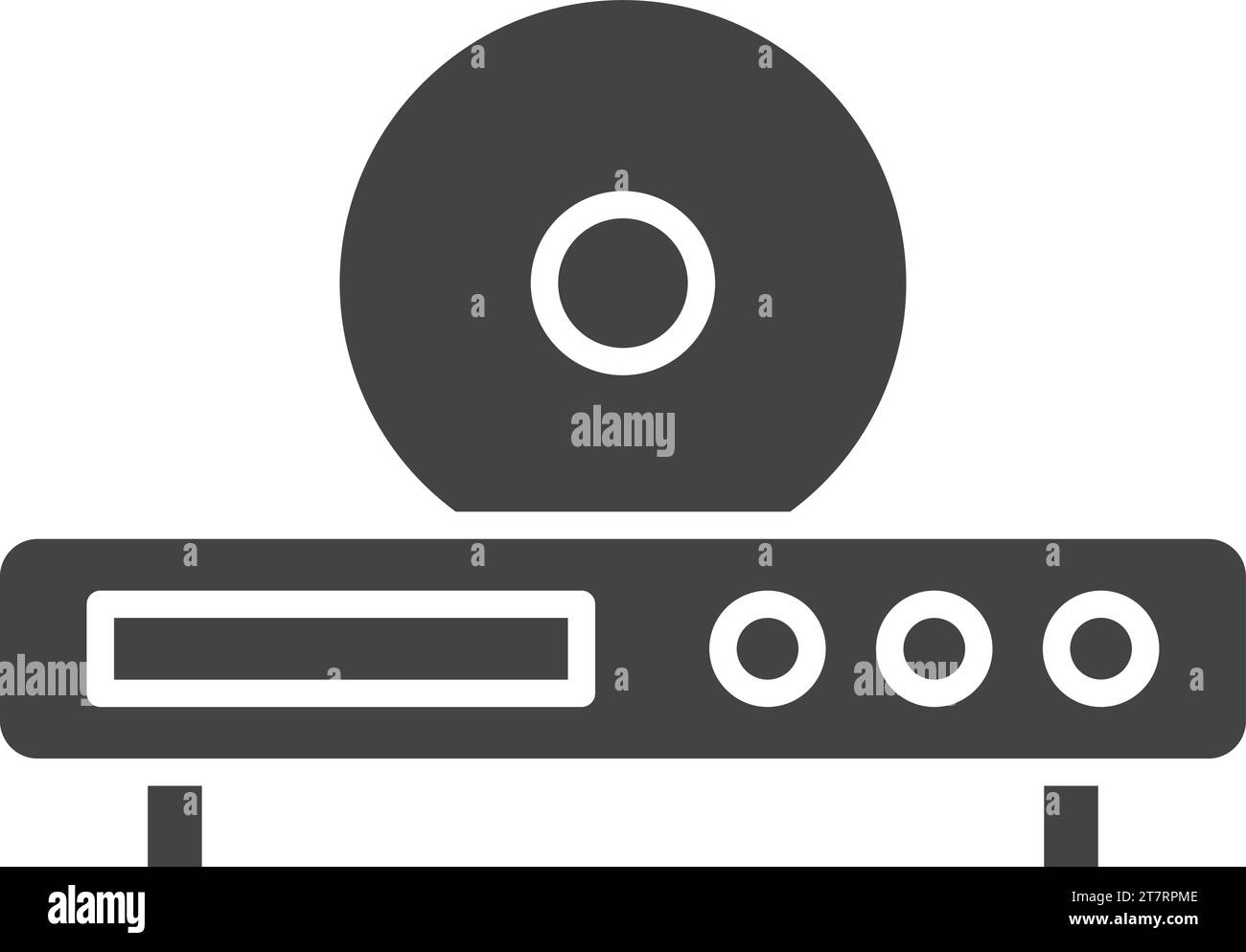 Disc Player icon vector image Stock Vector Image & Art - Alamy