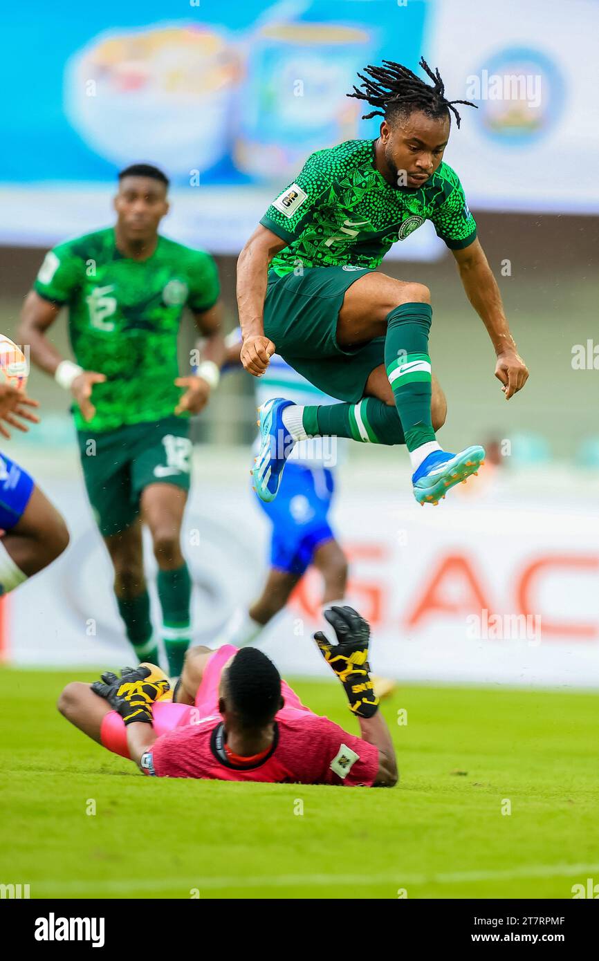 Akwa Ibom State, Nigeria. 16 nov 2023. Nigeria vs Lesotho. Ademola ...
