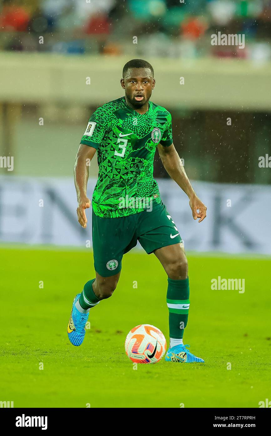 Akwa Ibom State, Nigeria. 16 nov 2023. Nigeria vs Lesotho. Jamilu ...