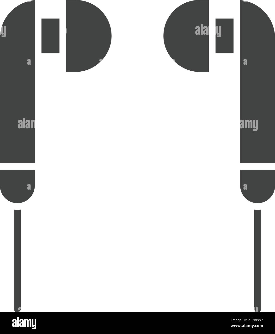 Earbuds vector Black and White Stock Photos & Images - Alamy