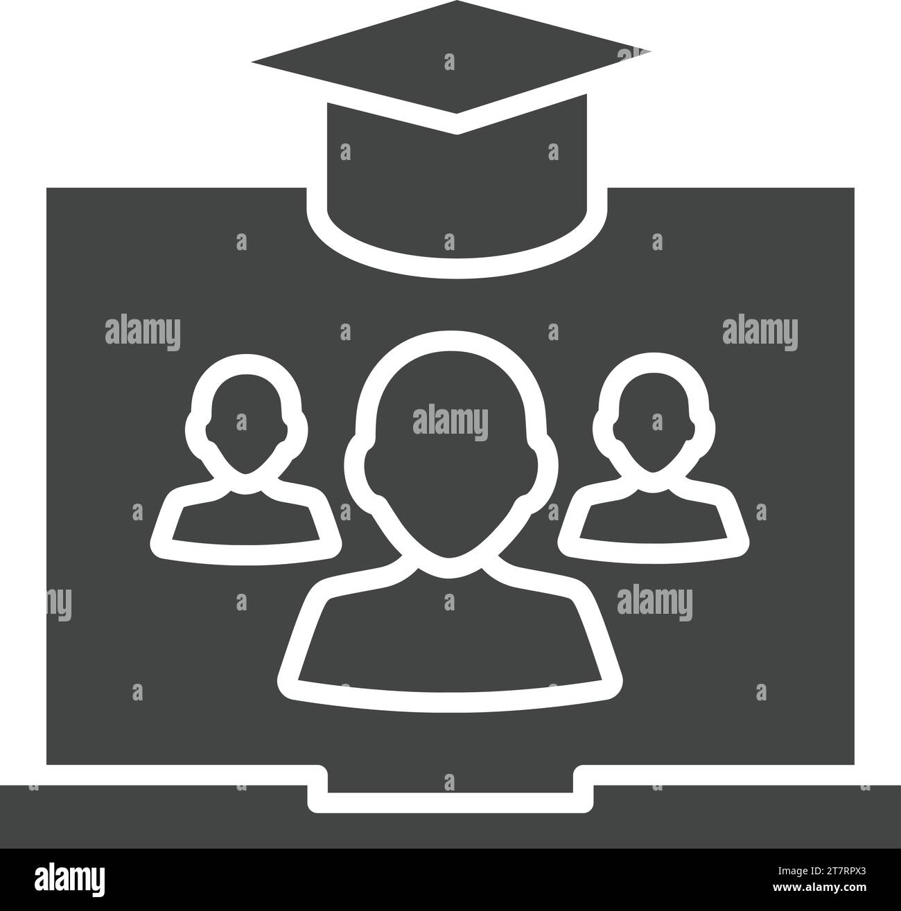 Online learning icon image Black and White Stock Photos & Images - Alamy