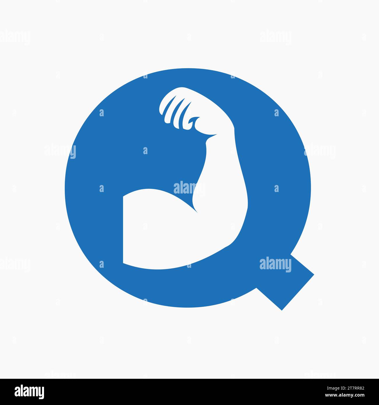 Letter Q Fitness Logo Design. Arm Logo Icon Design. Gym Symbol Stock ...