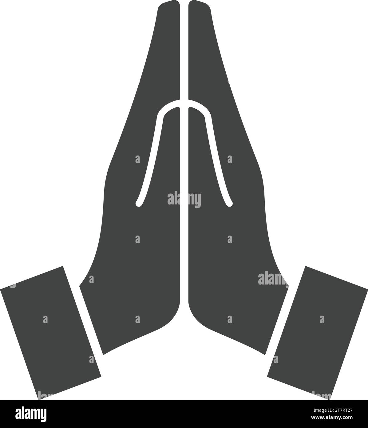 Folded Hands icon vector image Stock Vector Image & Art - Alamy