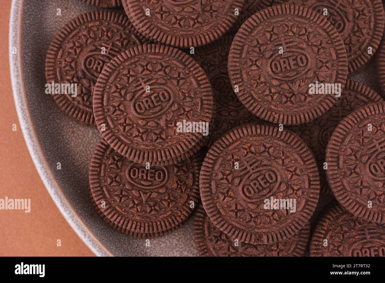 Tambov, Russian Federation - November 08, 2023 Heap of Oreo cookies on ...