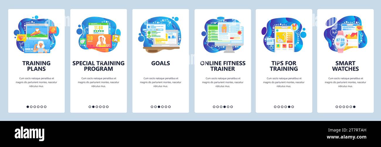 Fitness tracker app, sport training plan in mobile phone, fitness ...