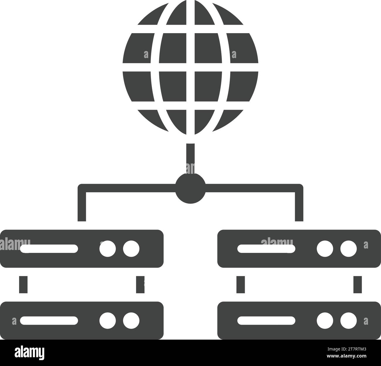 Global database icon outline Cut Out Stock Images & Pictures - Alamy