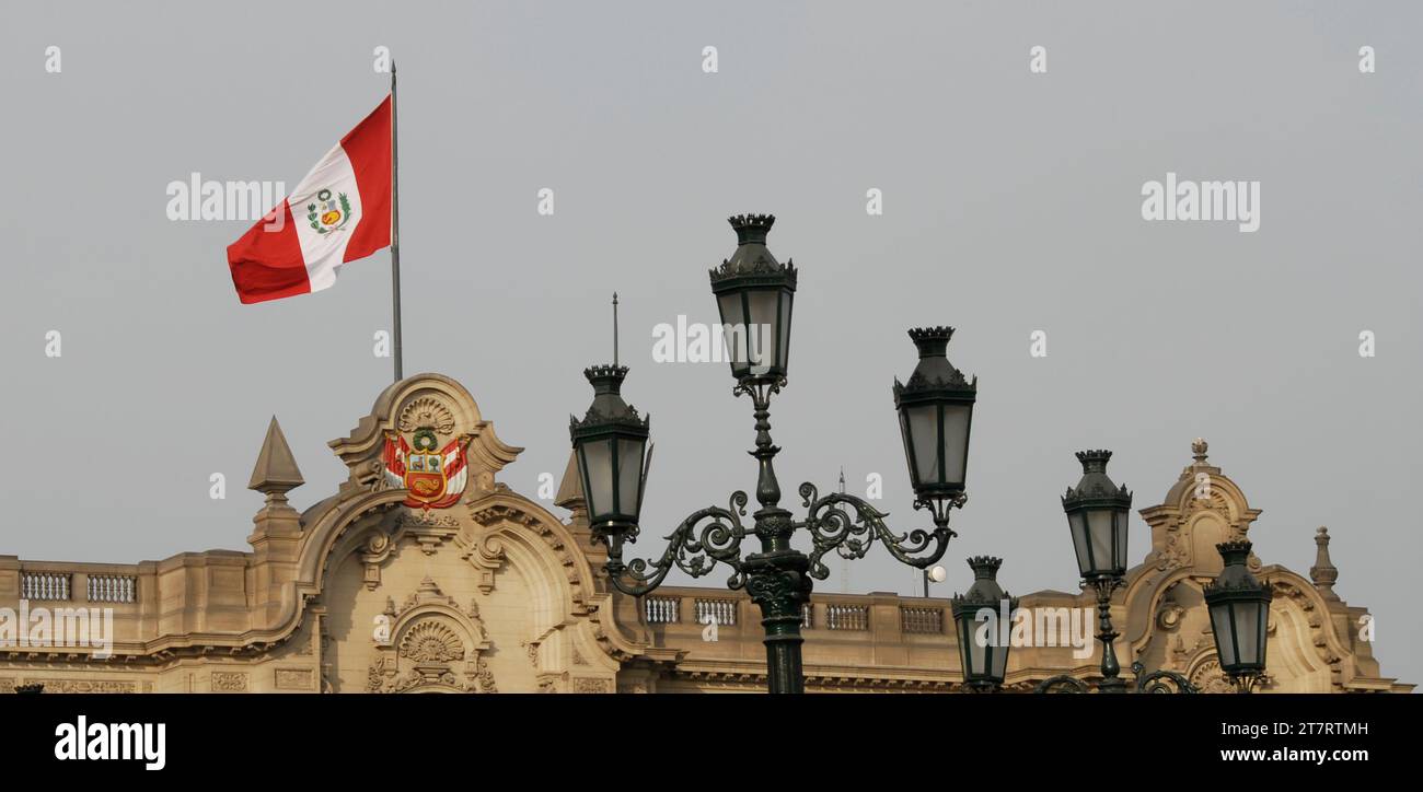 peruvian flag, Lima, Peru Stock Photo - Alamy