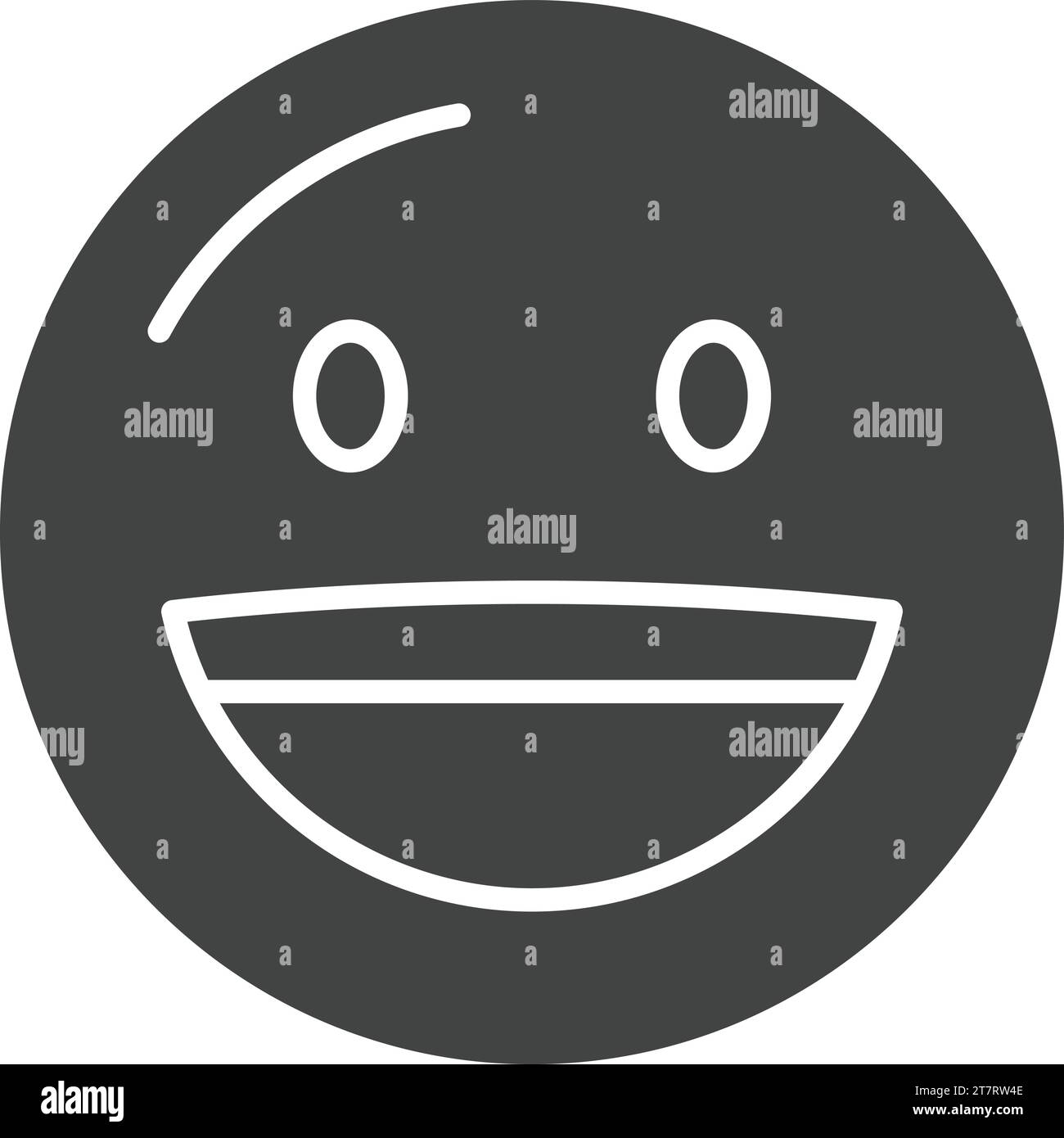 Grinning face icon outline Stock Vector Images - Alamy
