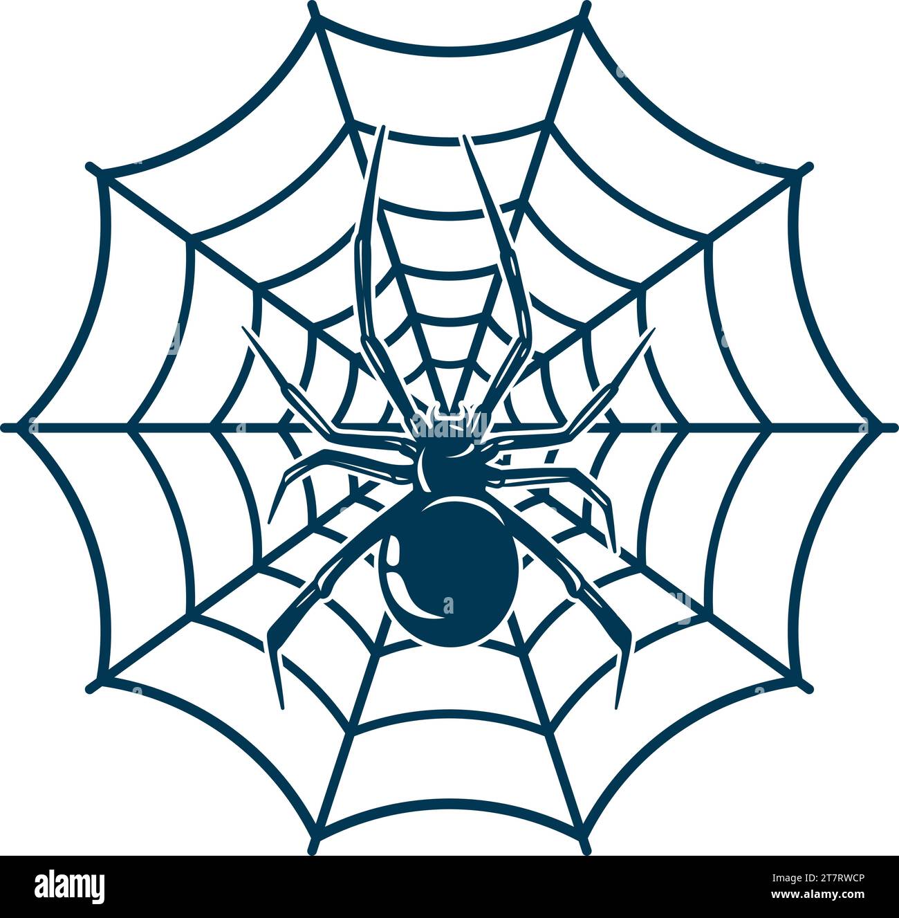 Aesthetic Floral Spider Silhouette Graphic Clip Art Stock Vector Image ...