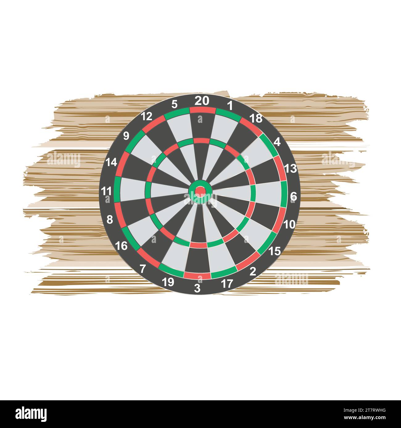 vector red dart arrow striking the target in the dartboard's center ...
