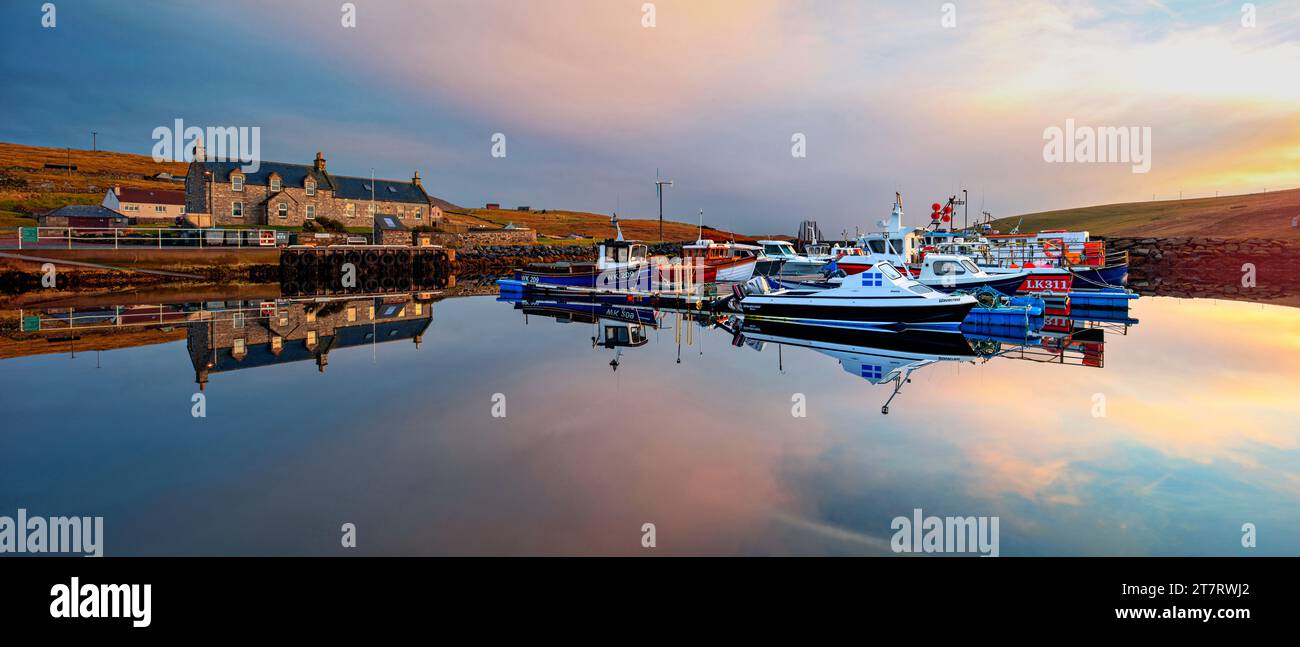 Scottish landscape on the island of Shetland Stock Photo - Alamy