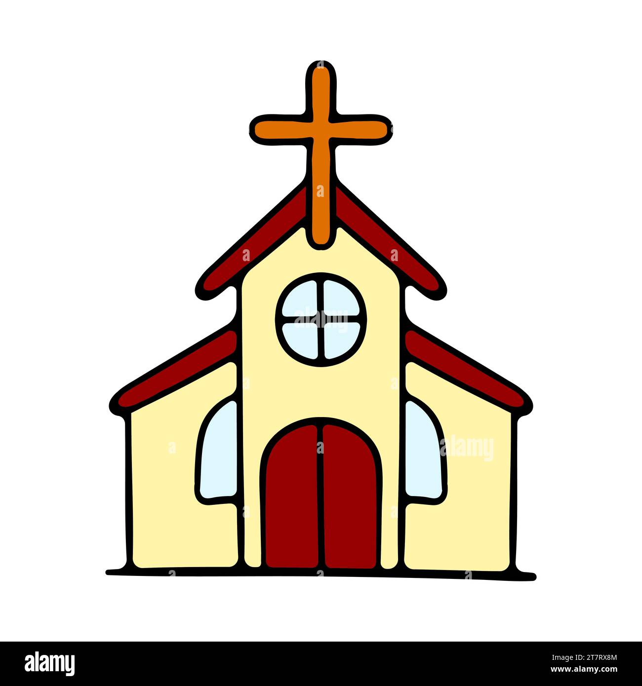 Church with a wooden cross. Christian Catholic or Orthodox Church ...