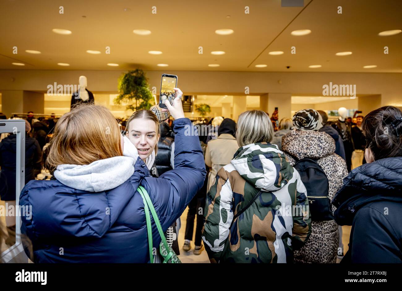 ROTTERDAM - Visitors in Zara during the opening of the largest store of ...