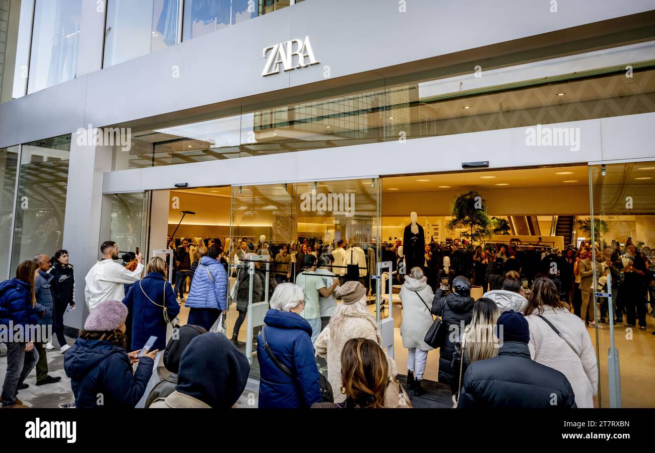 ROTTERDAM - Visitors in Zara during the opening of the largest store of ...