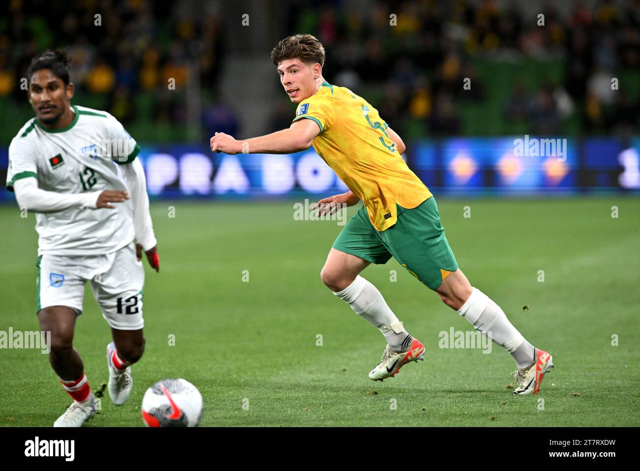 MELBOURNE, AUSTRALIA 16th November 2023. Pictured: Australian defender ...
