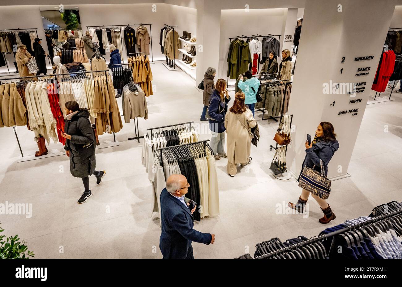 ROTTERDAM - Visitors in Zara during the opening of the largest store of ...
