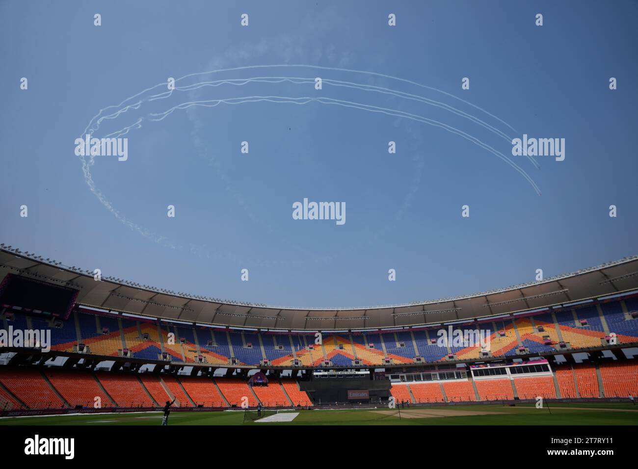 The Surya Kiran team of Indian Air Force performs aerobatic display ...