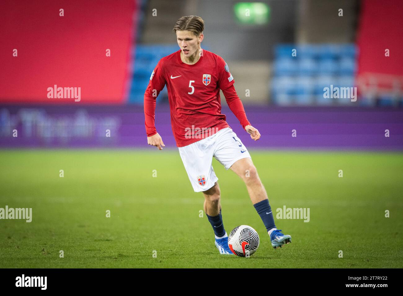 Oslo, Norway. 16th Nov, 2023. David Moller Wolfe (5) of Norway seen ...