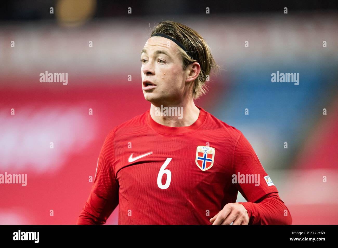Oslo, Norway. 16th Nov, 2023. Patrick Berg (6) of Norway seen during ...