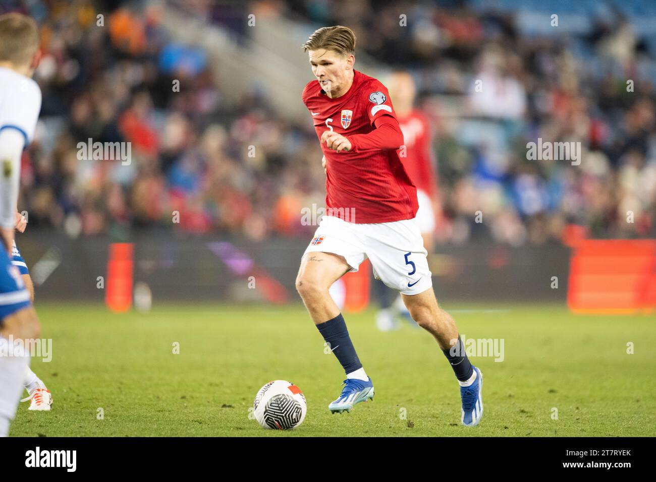 Oslo, Norway. 16th Nov, 2023. David Moller Wolfe (5) of Norway seen ...