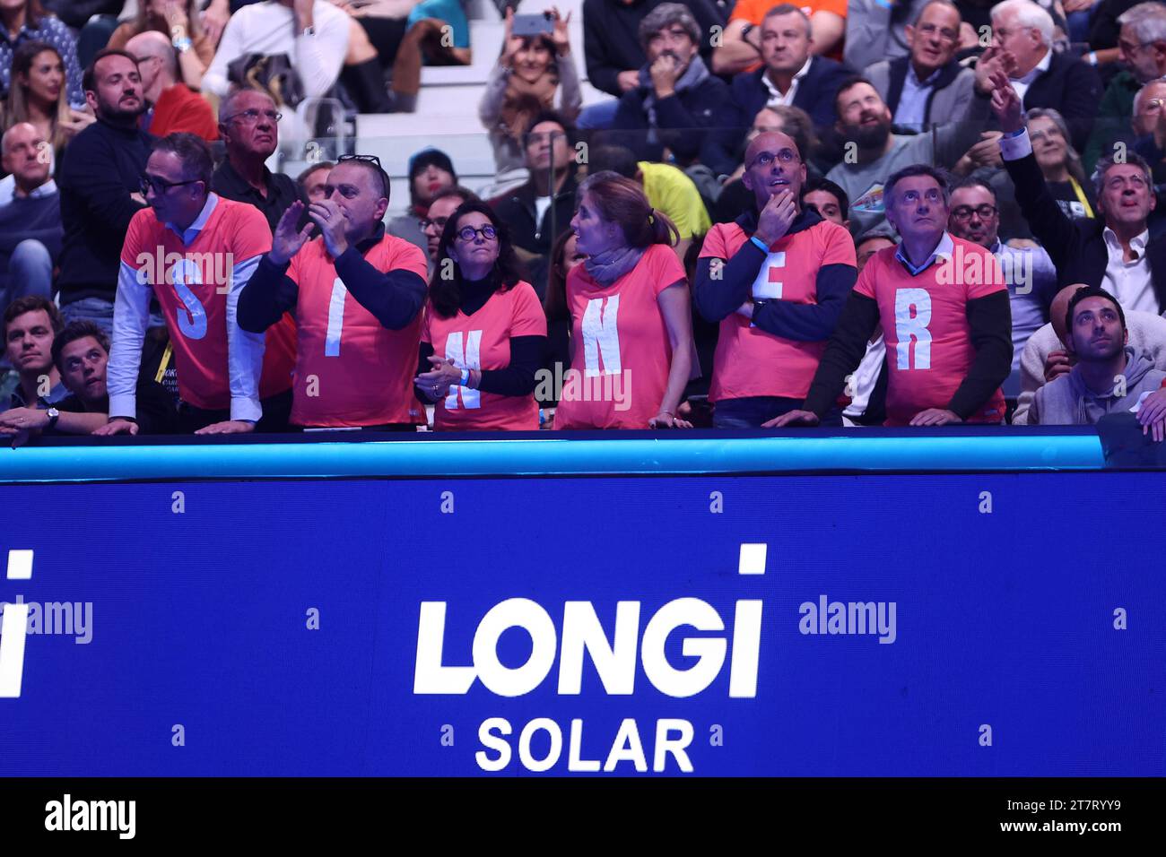 Torino, Italy. 16th Nov, 2023. Fans of Jannik Sinner during the Round ...