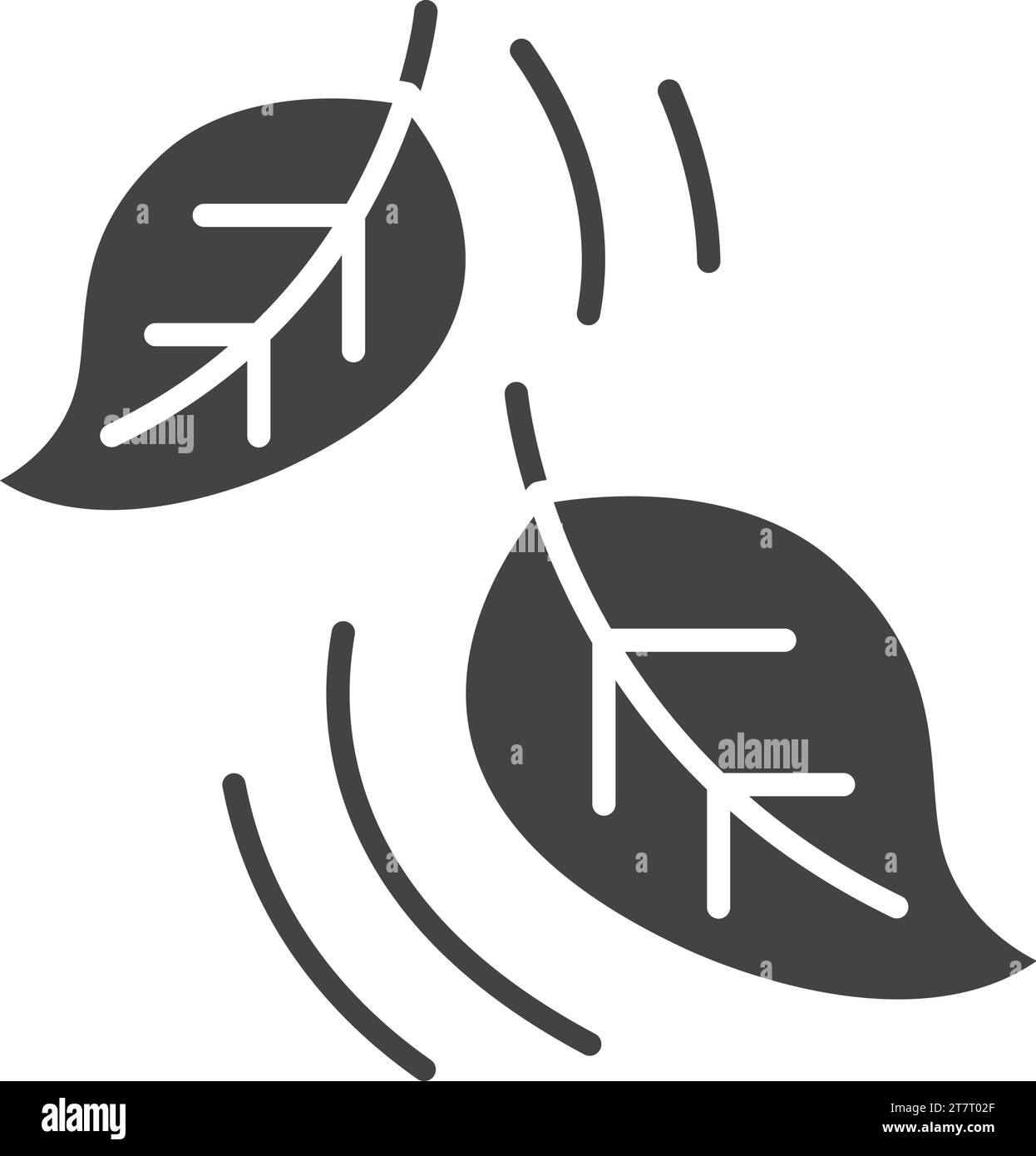 Leaf Fluttering in Wind icon vector image Stock Vector Image & Art - Alamy