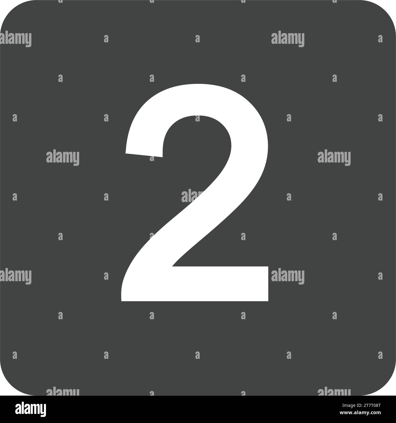 Keycap Digit Two icon vector image Stock Vector Image & Art - Alamy