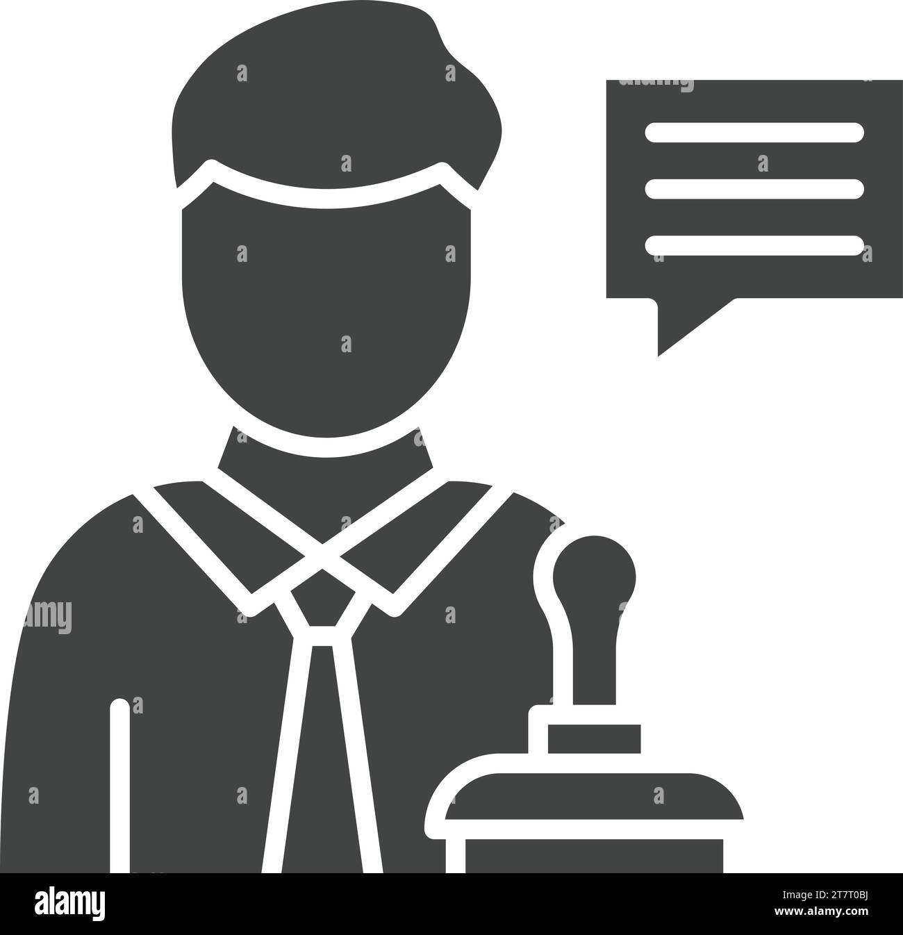 Advisor line icon outline Black and White Stock Photos & Images - Alamy