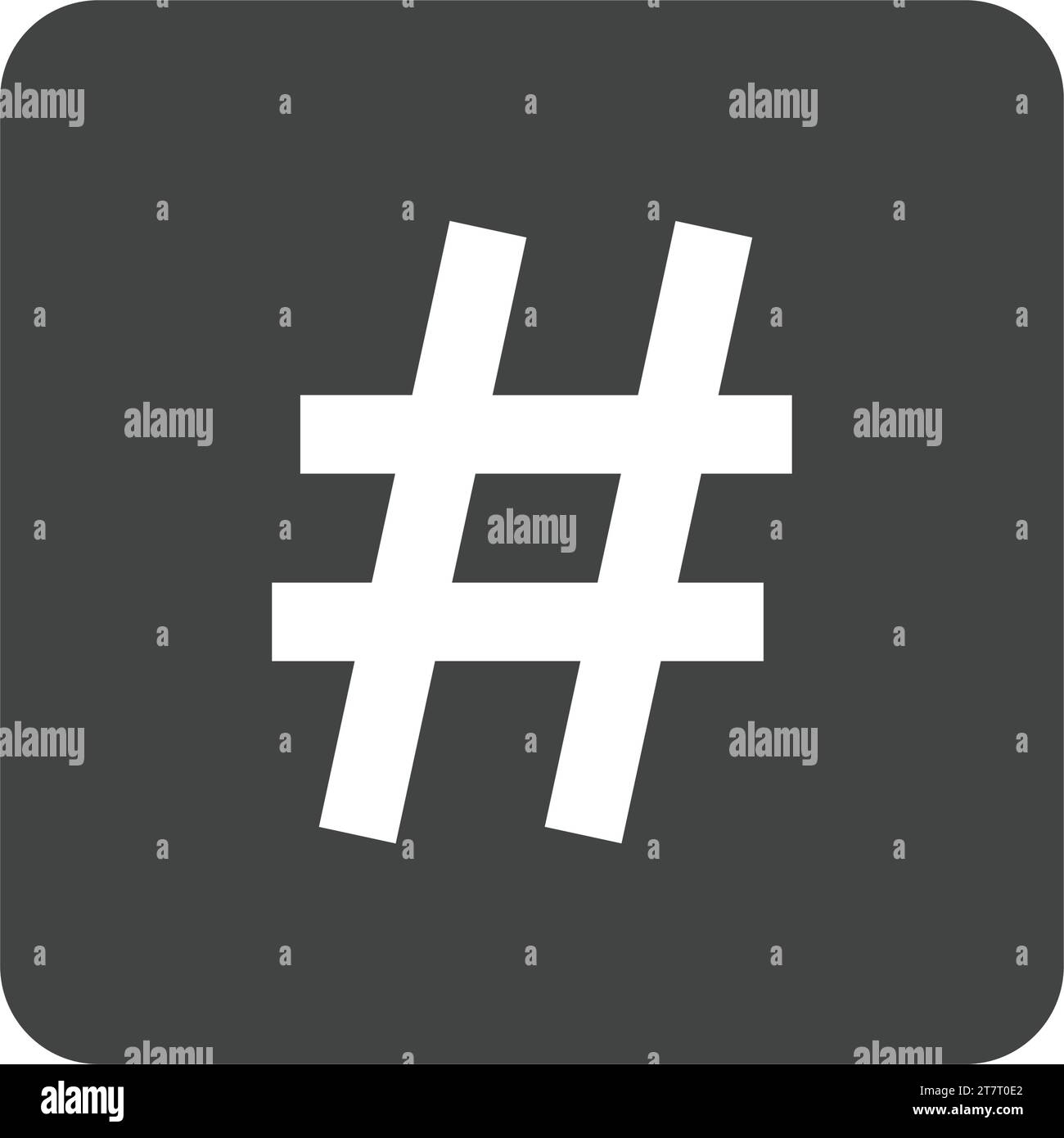 Keycap Number Sign icon vector image Stock Vector Image & Art - Alamy