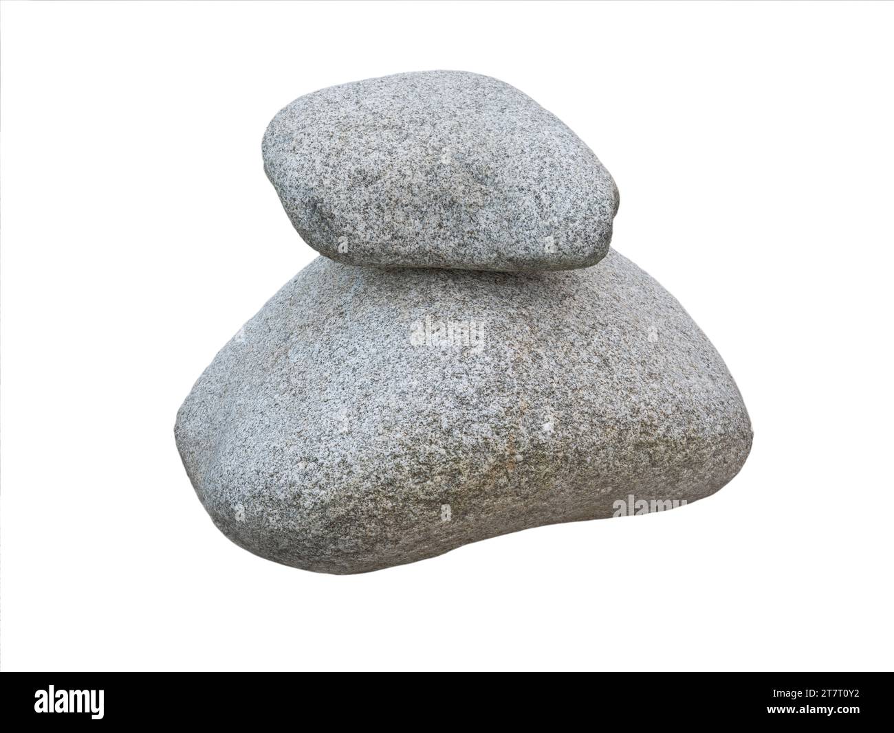 oval stones isolated on white background Stock Photo - Alamy