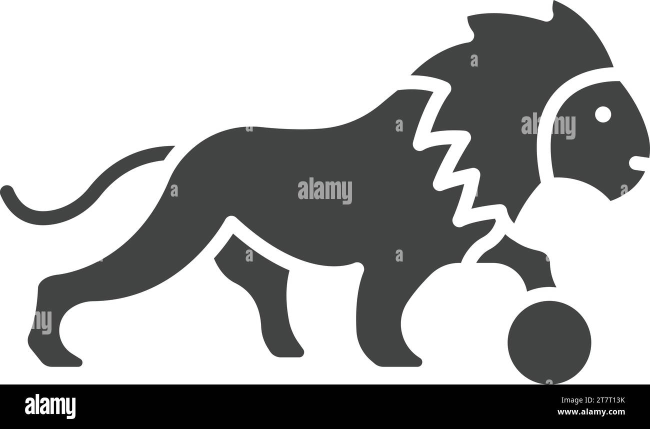 Lion performing Black and White Stock Photos & Images - Alamy