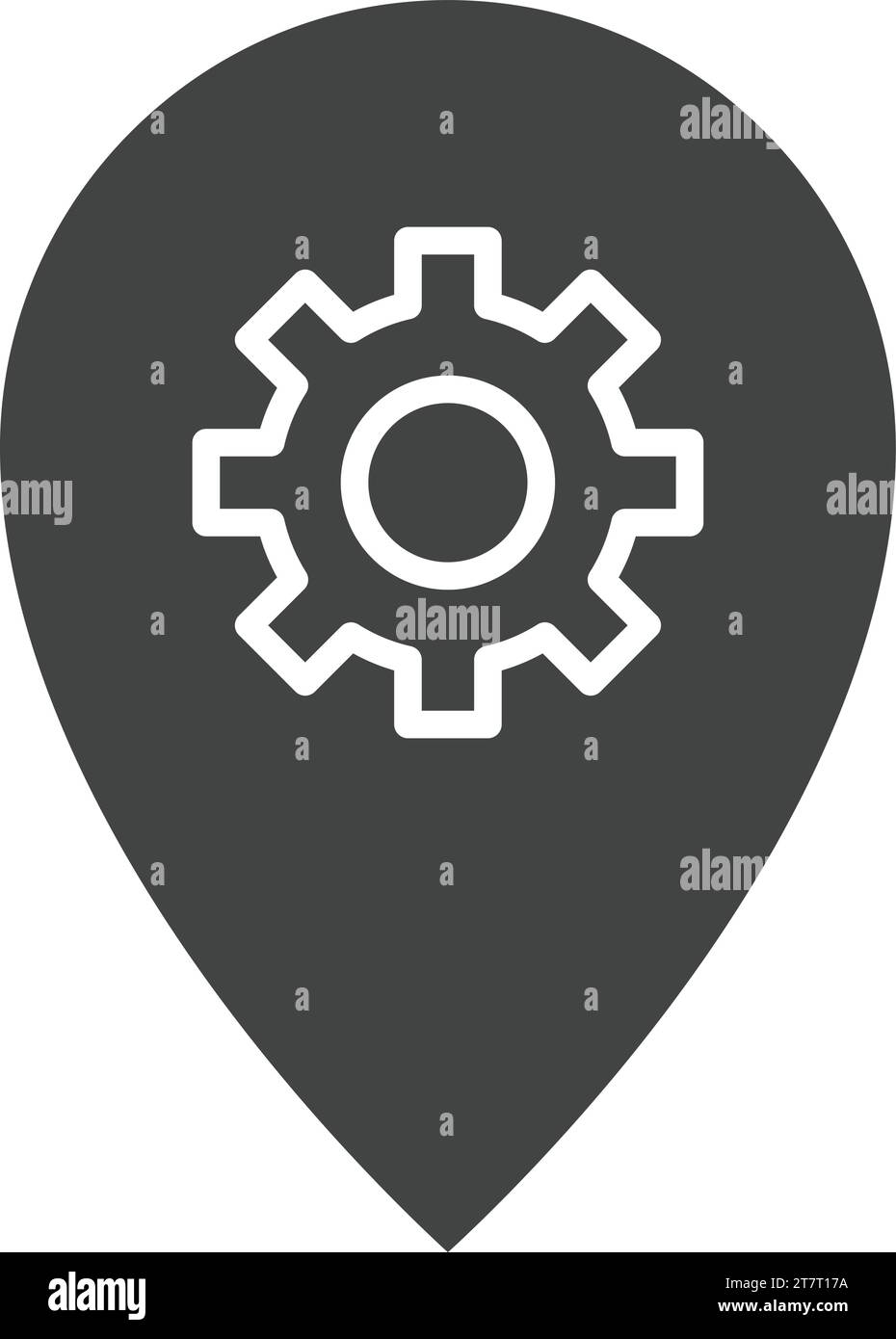 Location Settings icon vector image Stock Vector Image & Art - Alamy