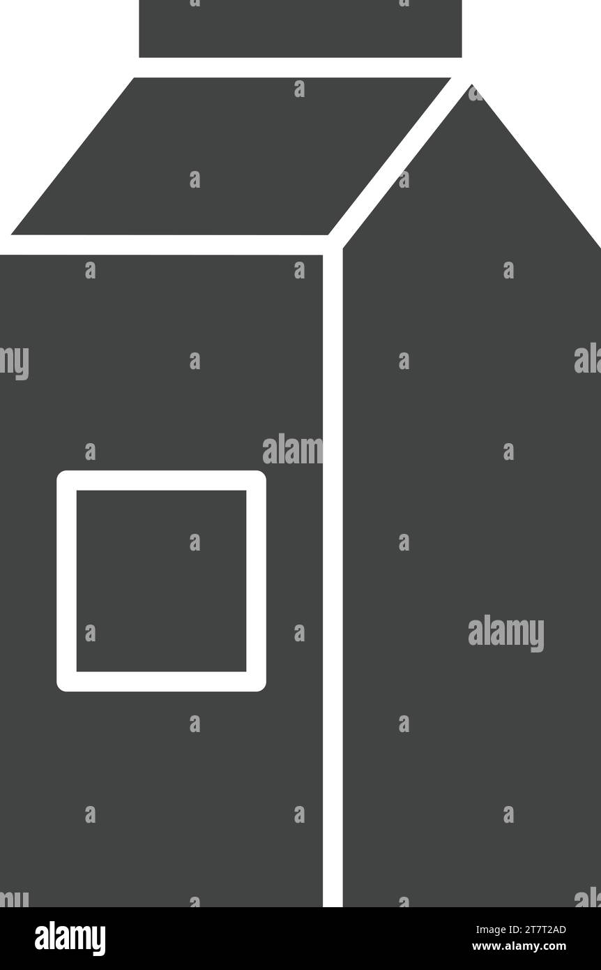 Milk pack icon outline Black and White Stock Photos & Images - Alamy