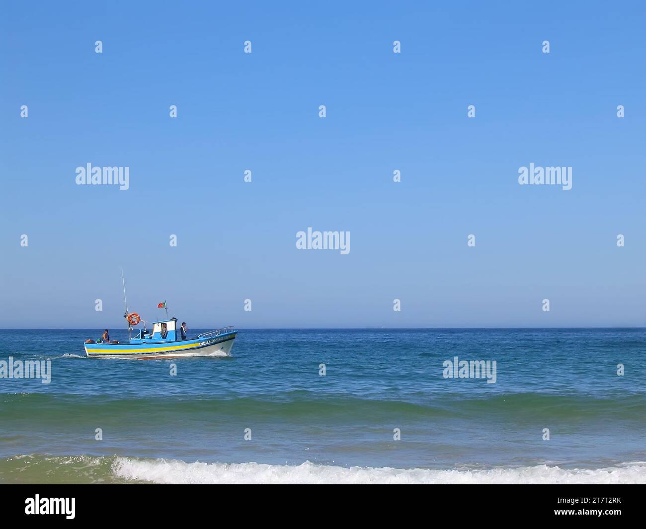 Almada, Portugal. August 22, 2023: Small traditional fishing boat ...