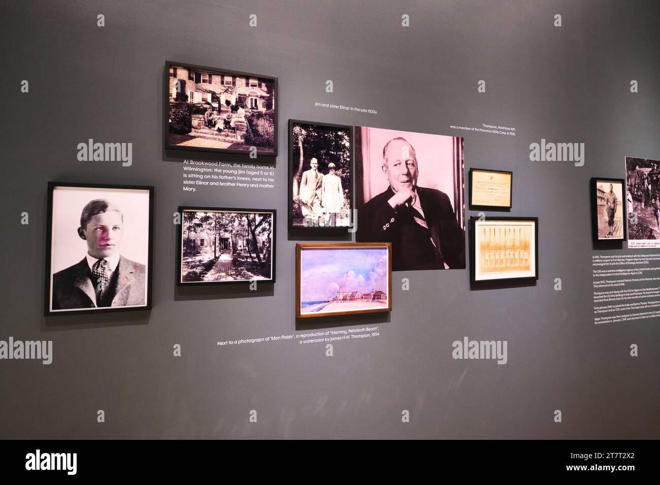 An exhibit, tracing the details, biography of the life of Jim Thompson ...