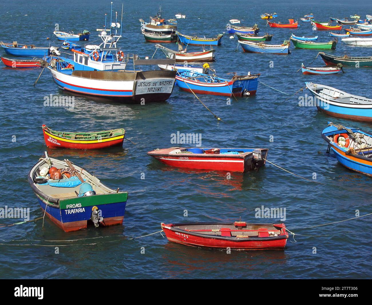 Trafaria, Portugal. March 29, 2023: Traditional small wooden fishing ...