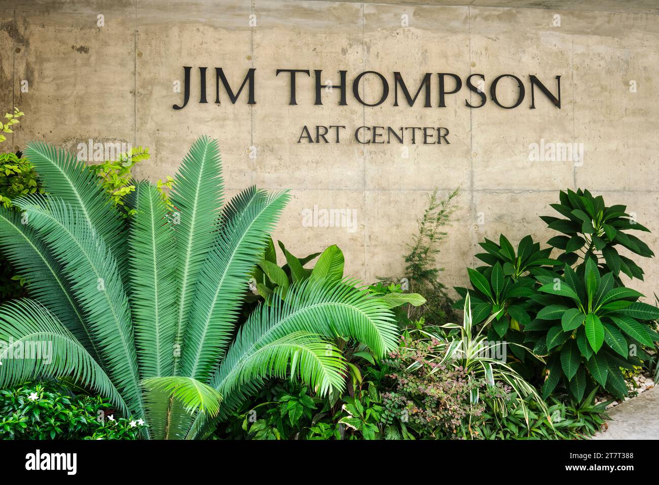 The front entrance sign to the new arts center. At the Jim Thompson Art ...