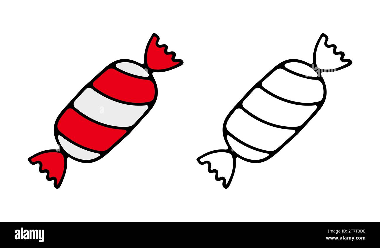 Candy sweets, twisted sucker candy on stick. Vector cartoon set of ...