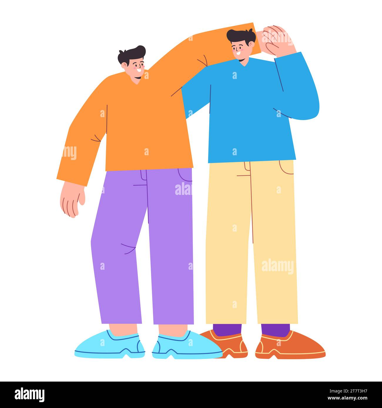 Cartoon people helping Cut Out Stock Images & Pictures - Alamy