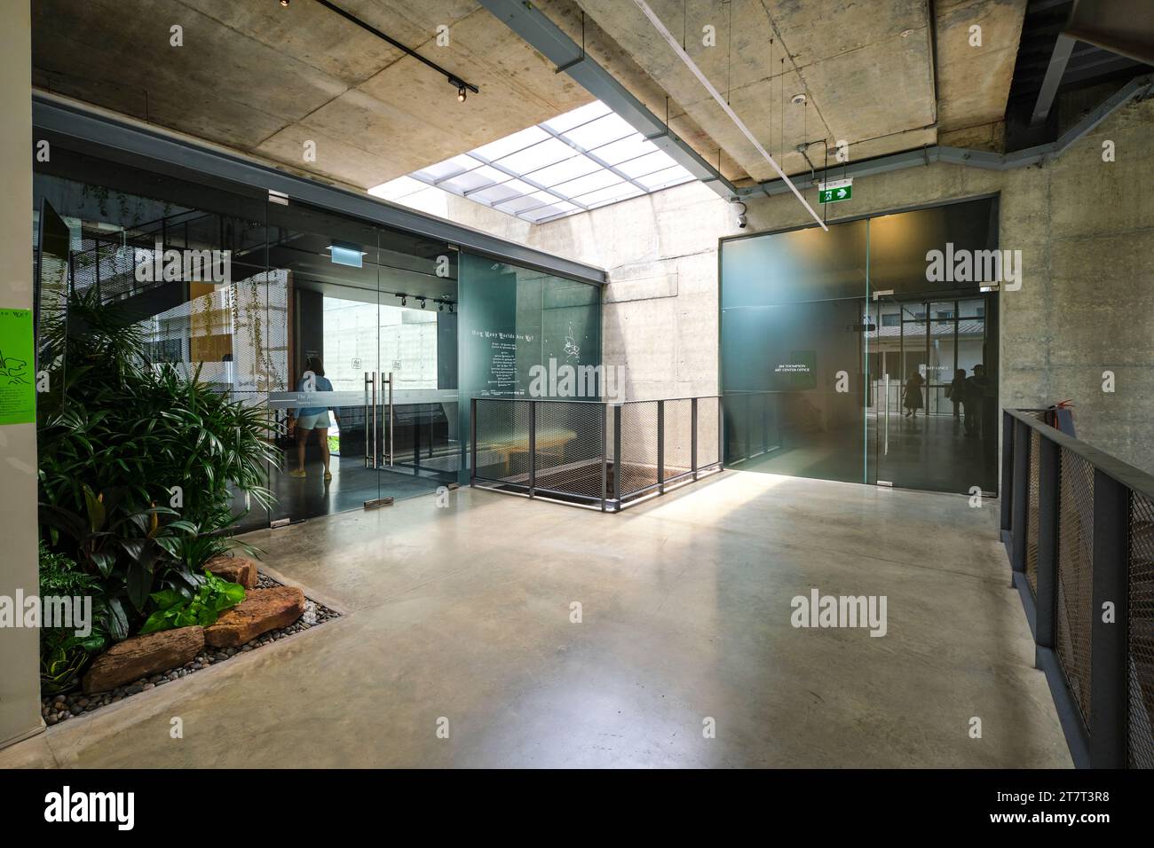 A view of the front entrance to the main exhibition, display, gallery ...