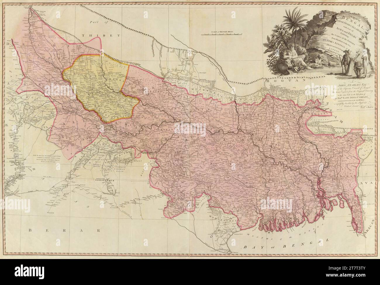 1786 - A map of Bengal, Bahar, Oude & Allahabad - James Rennell ...